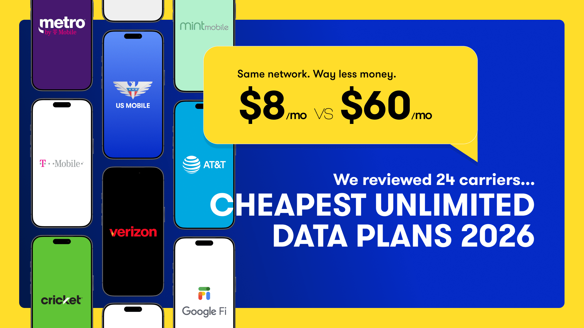 Cheapest Unlimited Data Plans, June 2026 | US Mobile